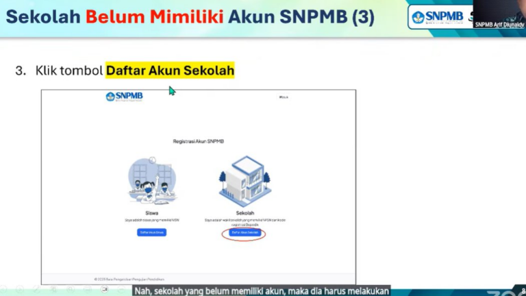 Registrasi Akun SNPMB & Pengisian PDSS SNBP 2026, Panduan Wajib Sekolah ...